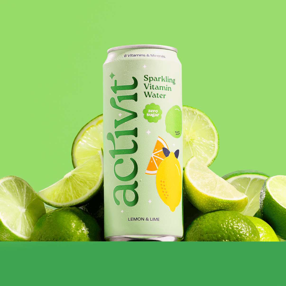 Lemon & Lime - Sparkling Vitamin Water – Actiph Water